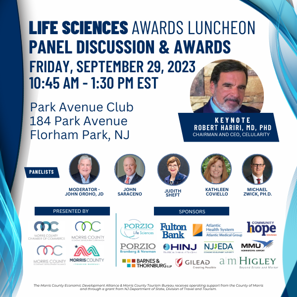 Morris County Life Sciences Awards Luncheon - September 29th